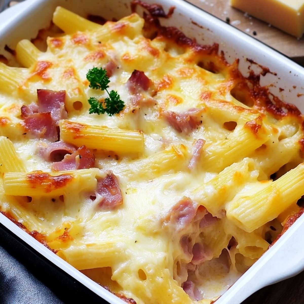 Pasta-Schinken-Gratin - Genussvoll Kochen